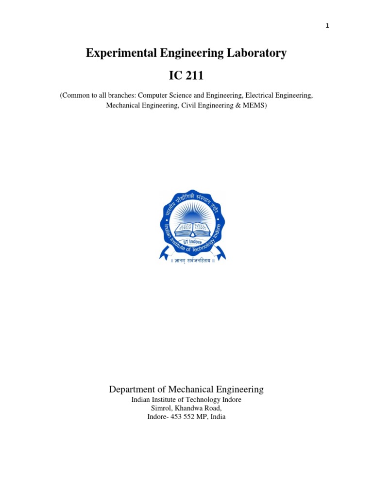 IC 211 Lab Manual 2018-2019 | PDF | Transformer | Inductor