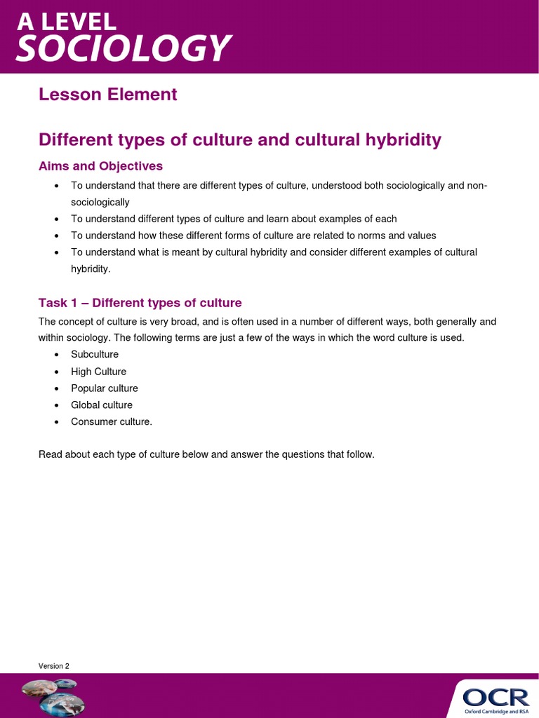 Understanding Cultural Types and Hybridity | PDF | Consumerism ...