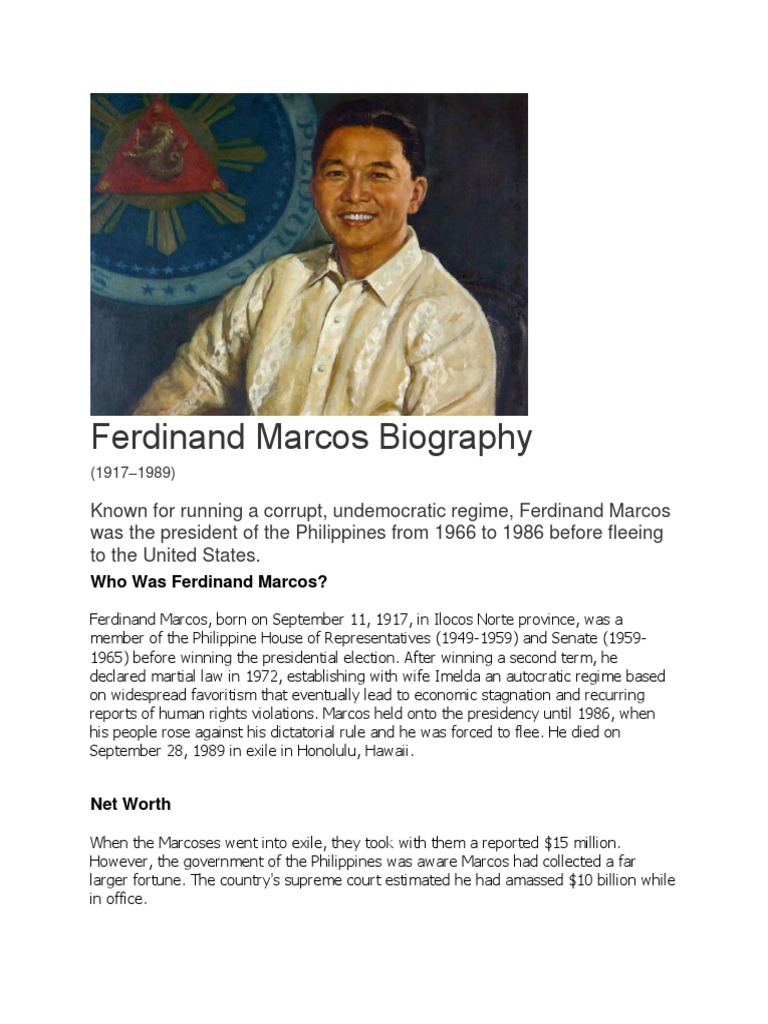 Ferdinand Marcos | PDF | Corazon Aquino | Government