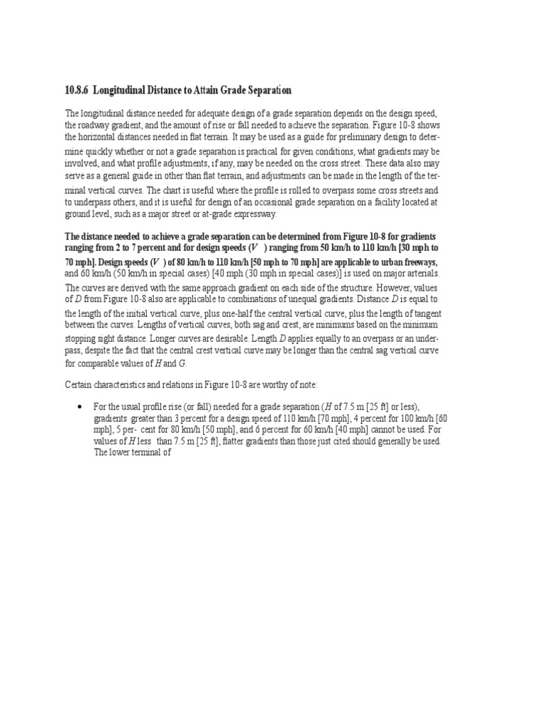 Longitudinal Grade Seperation | PDF | Transportation Engineering ...