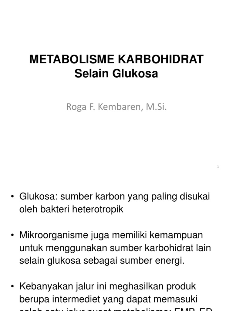 Week04 Metabolisme Karbohidrat Selain Glukosa | PDF