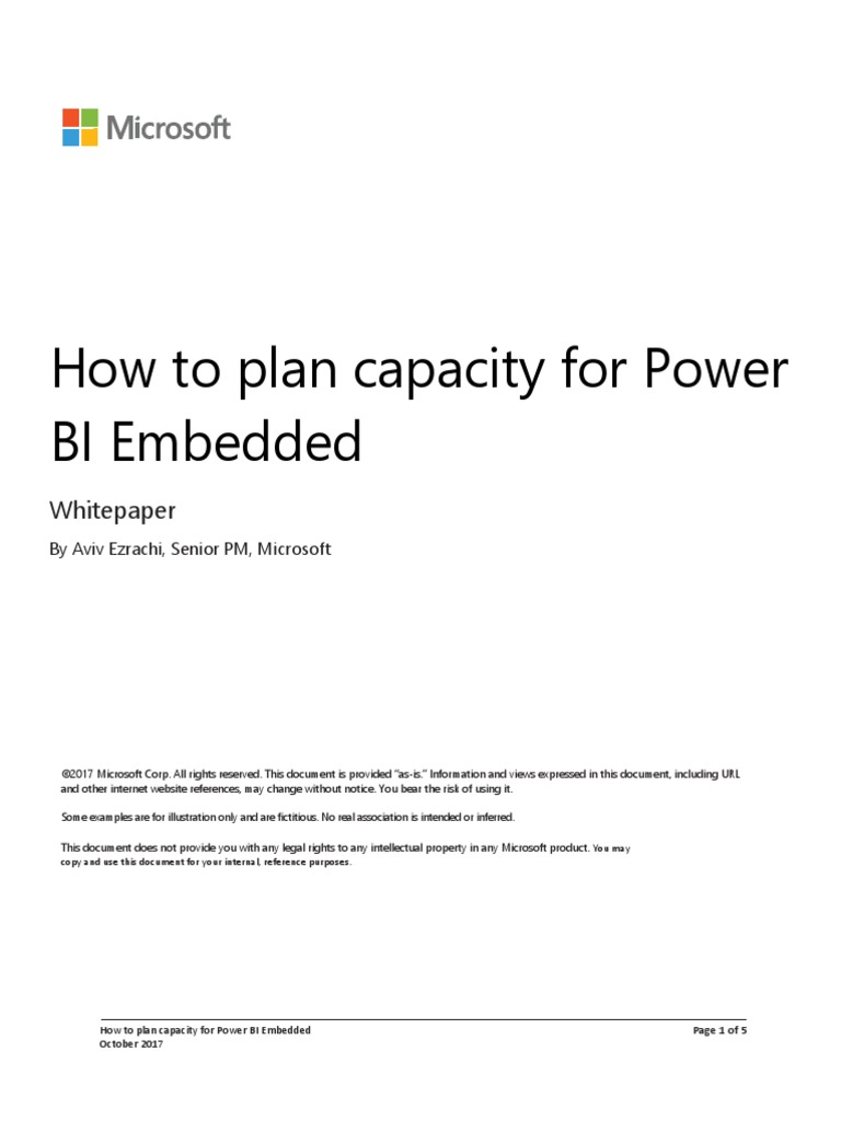 Microsoft Power BI Embedded Analytics Pricing Guidance WP - Oct 2017 ...