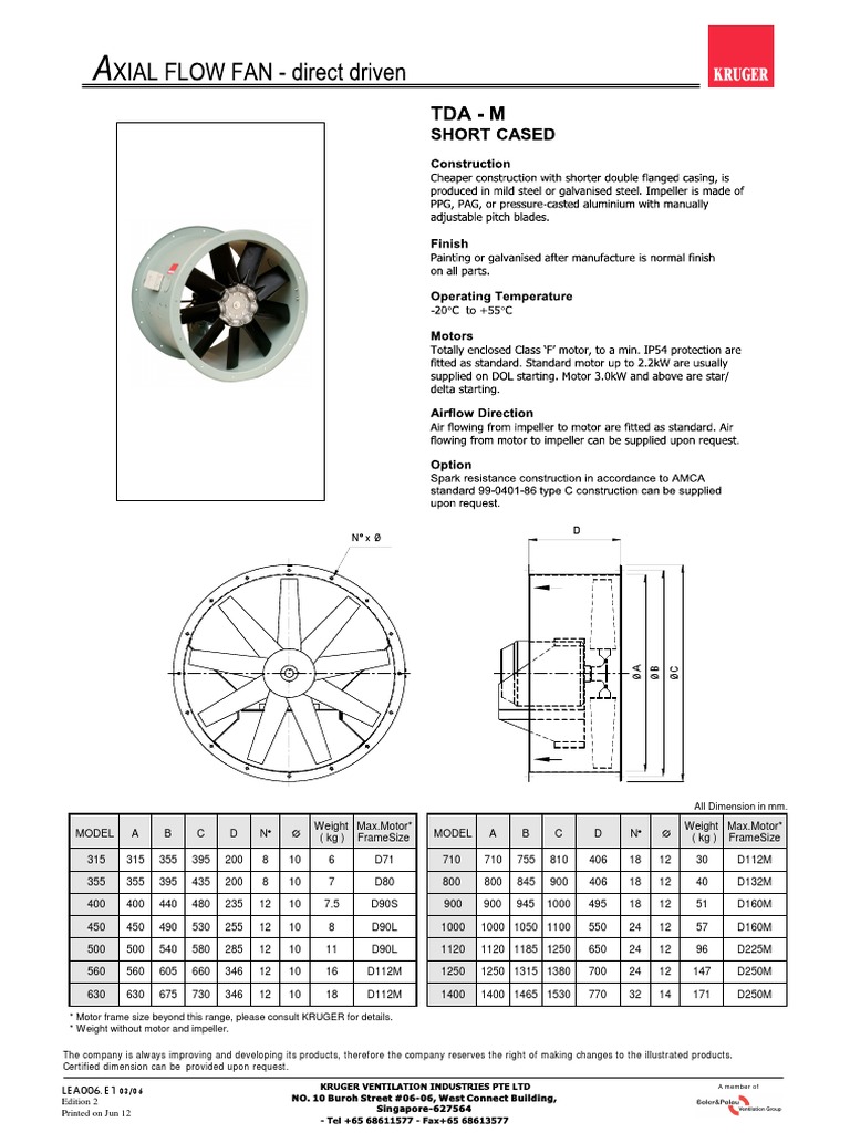 Kruger Axial Fan Selection | PDF | Classical Mechanics | Building ...