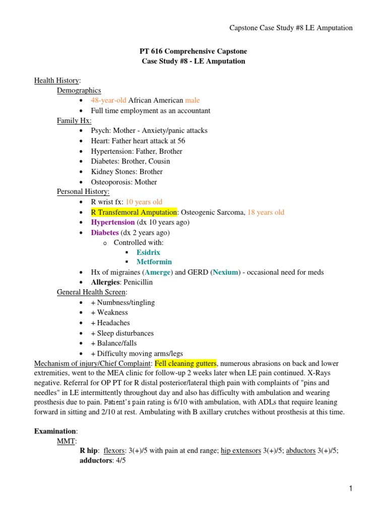 Lower Extremity Amputation #8 | PDF | Pain | Anatomical Terms Of Motion