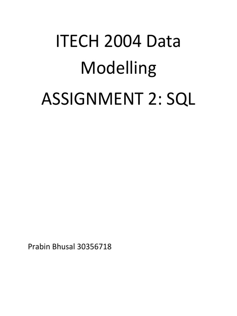 Itech 2004 Assignment 2 | PDF | Relational Model | Relational Database