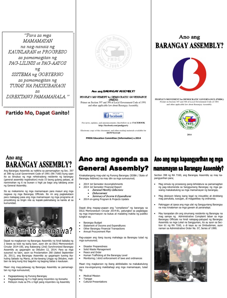 Ano Ang Barangay Assembly PDF | PDF