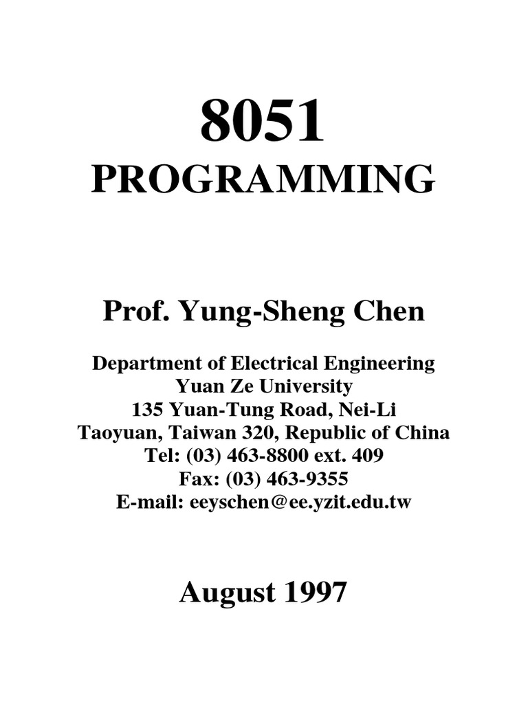 8051 Programming | PDF | Random Access Memory | Computer Data