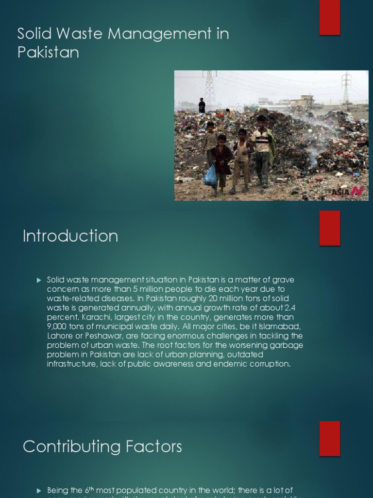 Solid Waste Management in Pakistan | PDF | Waste Management | Municipal ...