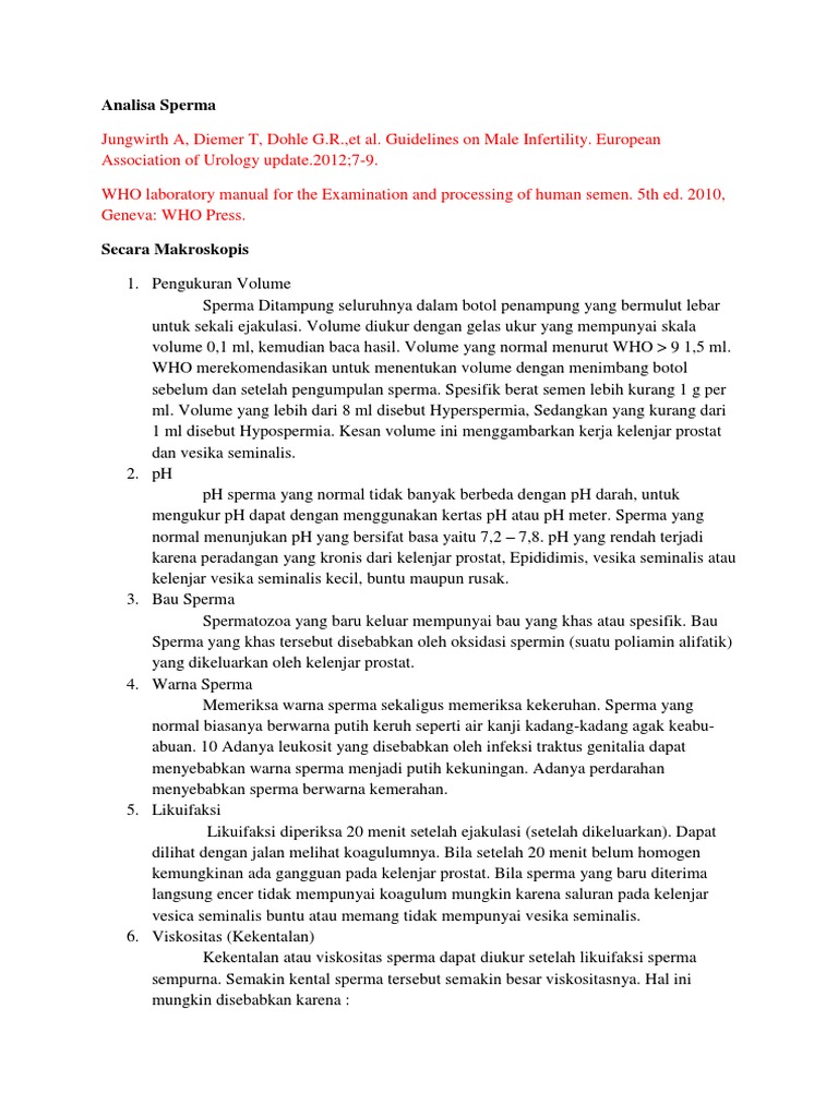 Analisa Sperma | PDF