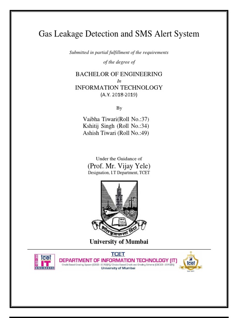 Gas Leakage Detection and SMS Alert System SNL | PDF | Arduino ...