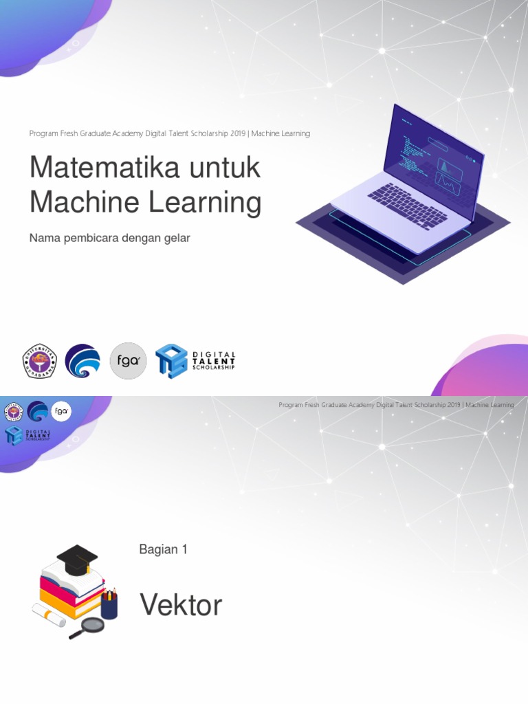 (Sesi 1) Matematika Machine Learning 01 - Aljabar Linier | PDF