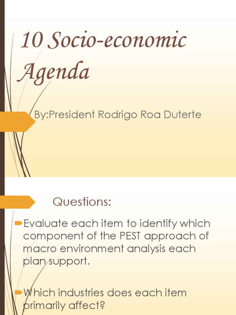 10 Socio-Economic Agenda - PPTX APP ECON | PDF | Macroeconomics | Taxes