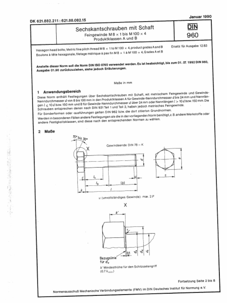 Din 960 | PDF