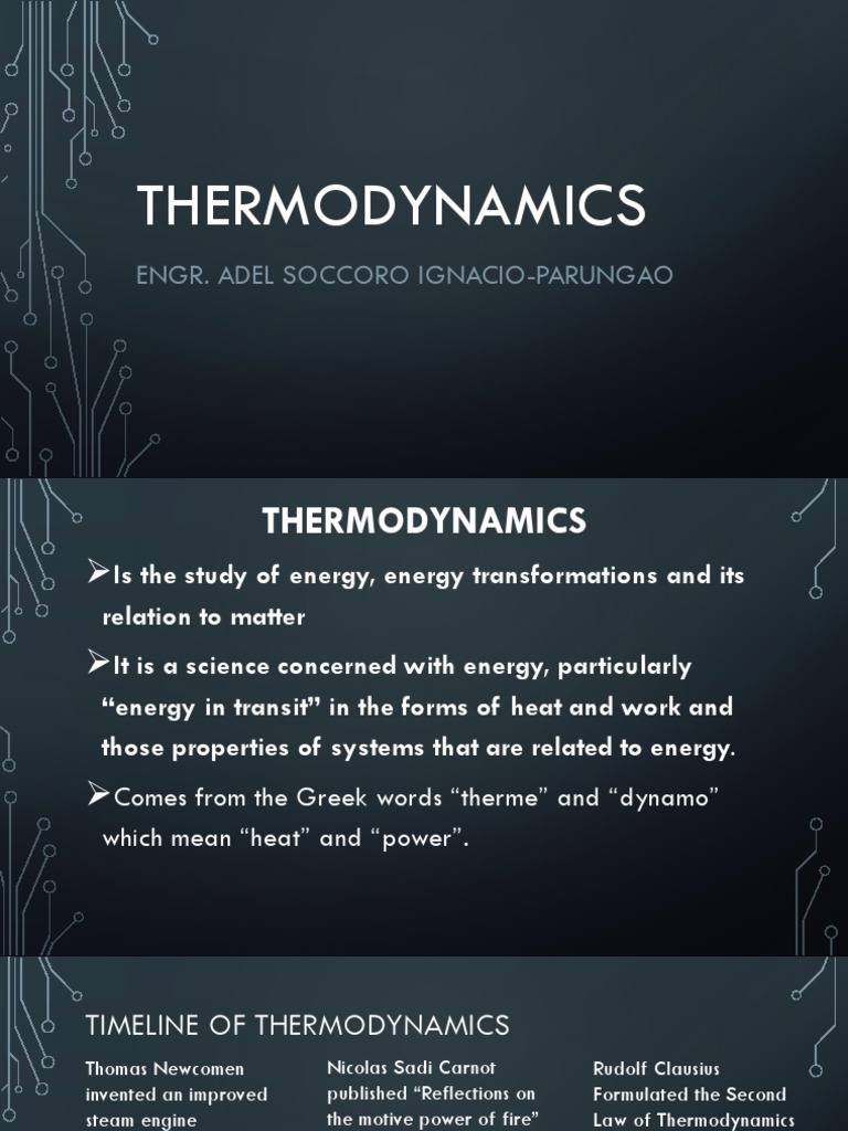 Timeline of Thermodynamics History | PDF | Gases | Temperature