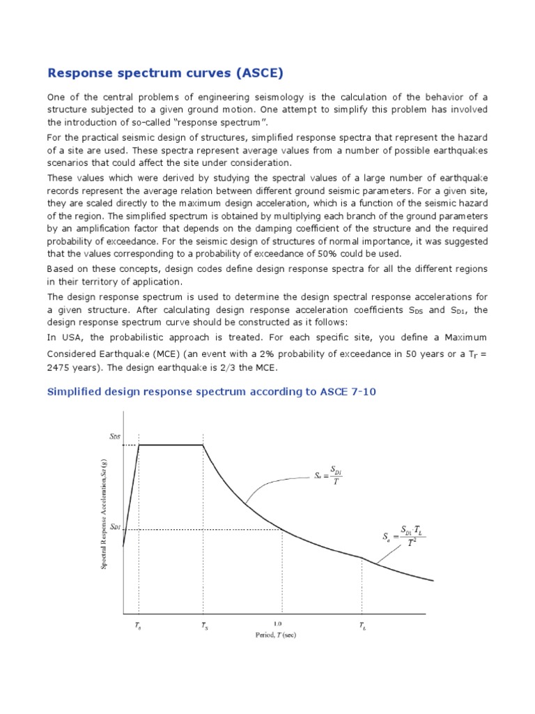 Design Response Spectra in ASCE 7-10 | PDF | Mechanics | Solid Mechanics