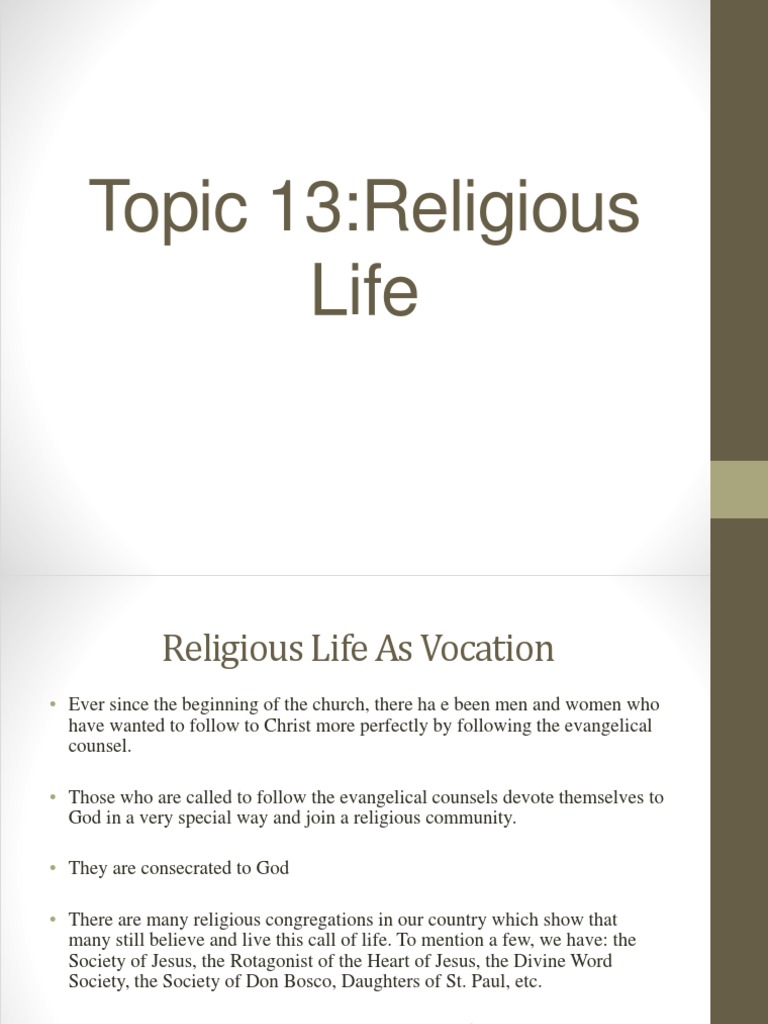 Topic 13 Religious | PDF