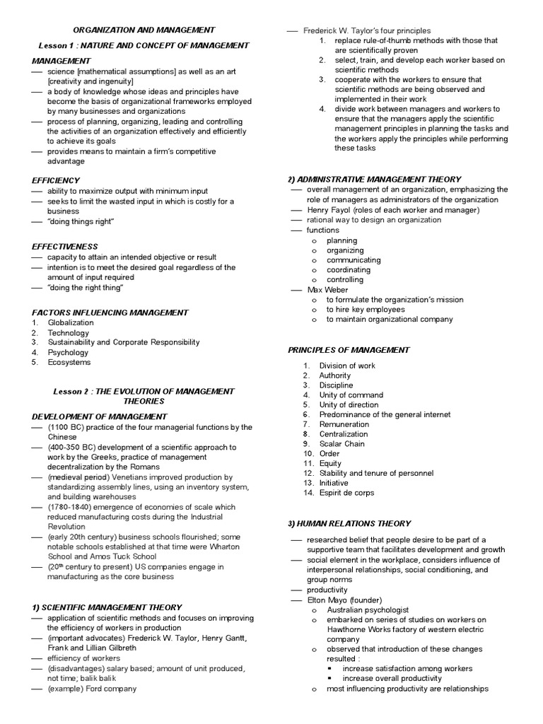 Orgman Full Notes | PDF | Partnership | Business