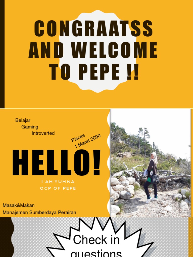 Congraatss and Welcome To Pepe !! | PDF | Behavior Modification | Business