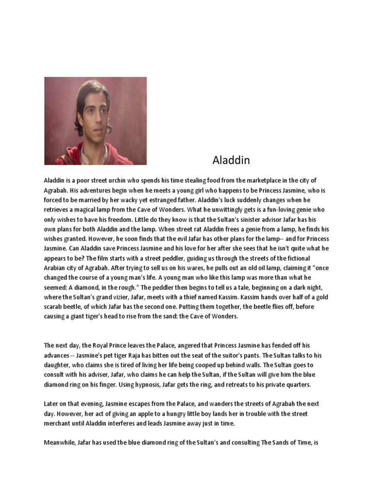 Aladdin: A Diamond in the Rough Finds Love and Freedom | PDF