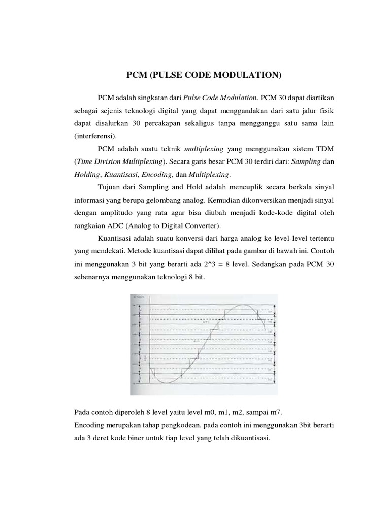 PCM (Pulse Code Modulation) | PDF