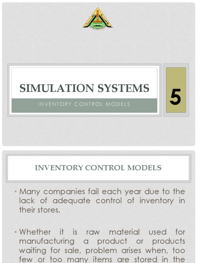 Inventory Control Models 5 | PDF | Inventory | Mathematical Optimization