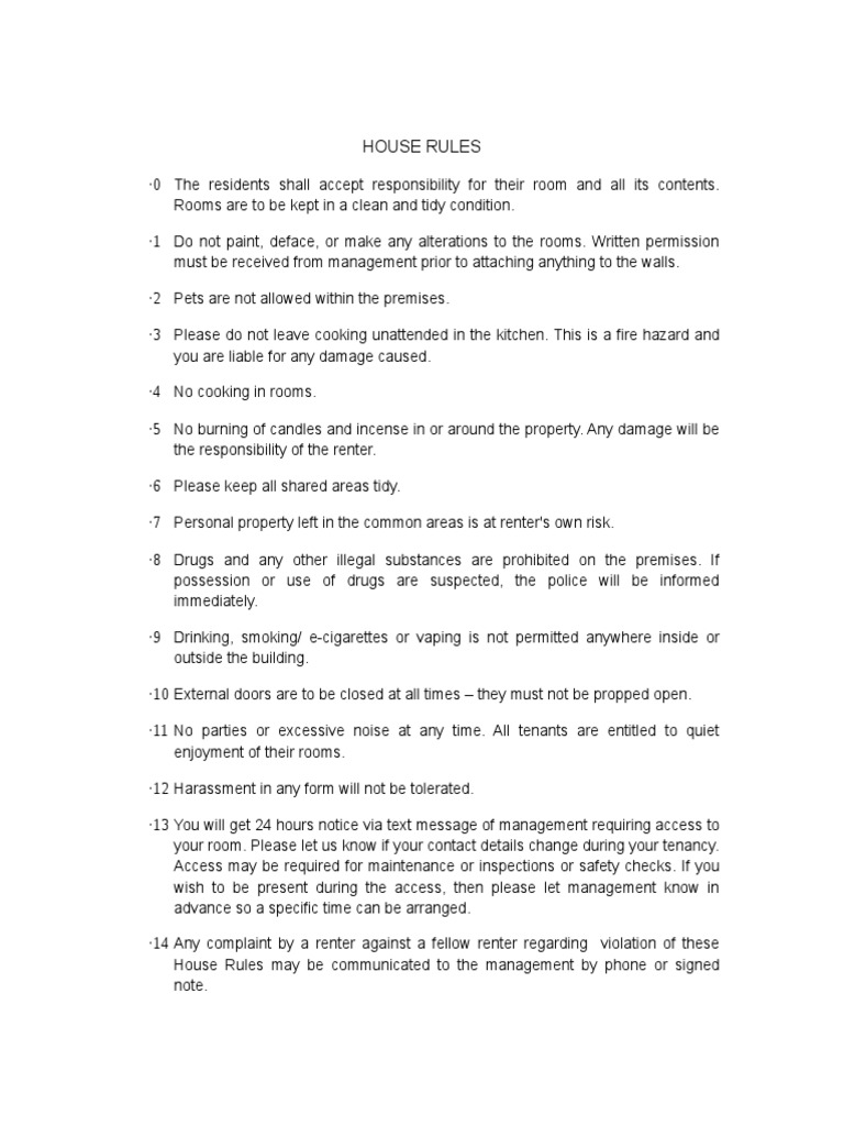 House Rules | PDF