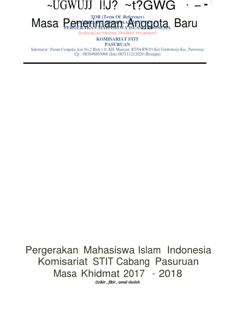 Tor Mapaba IV Pmii Stit | PDF