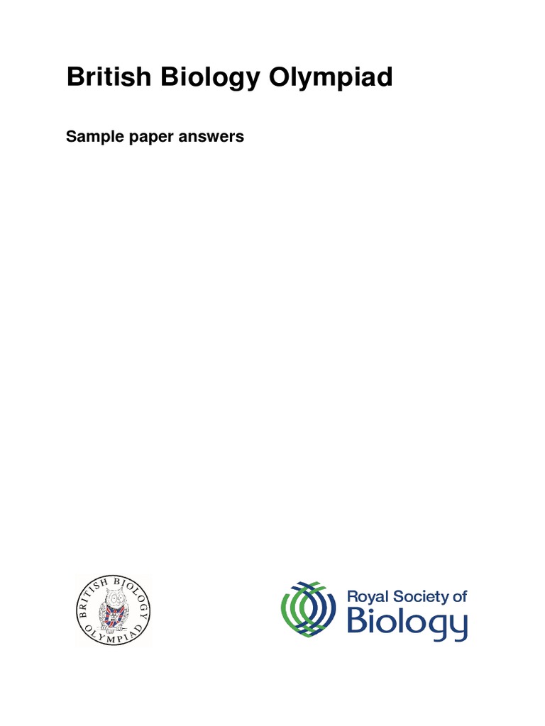 BBO Sample Paper Answers 2024 | PDF
