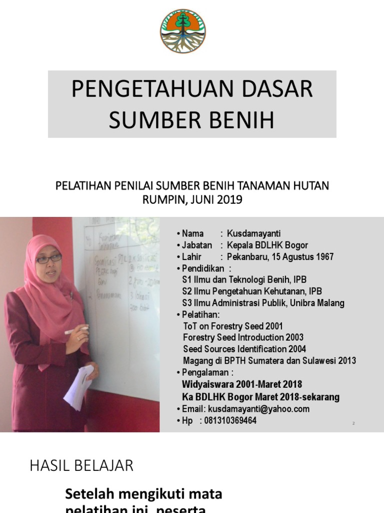 Pelatihan Sumber Benih Tanaman Hutan | PDF