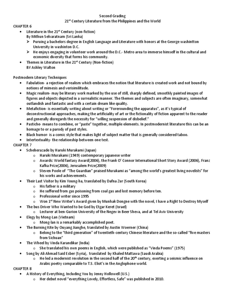 Lit Review | PDF | Literary Criticism | Postmodern Literature