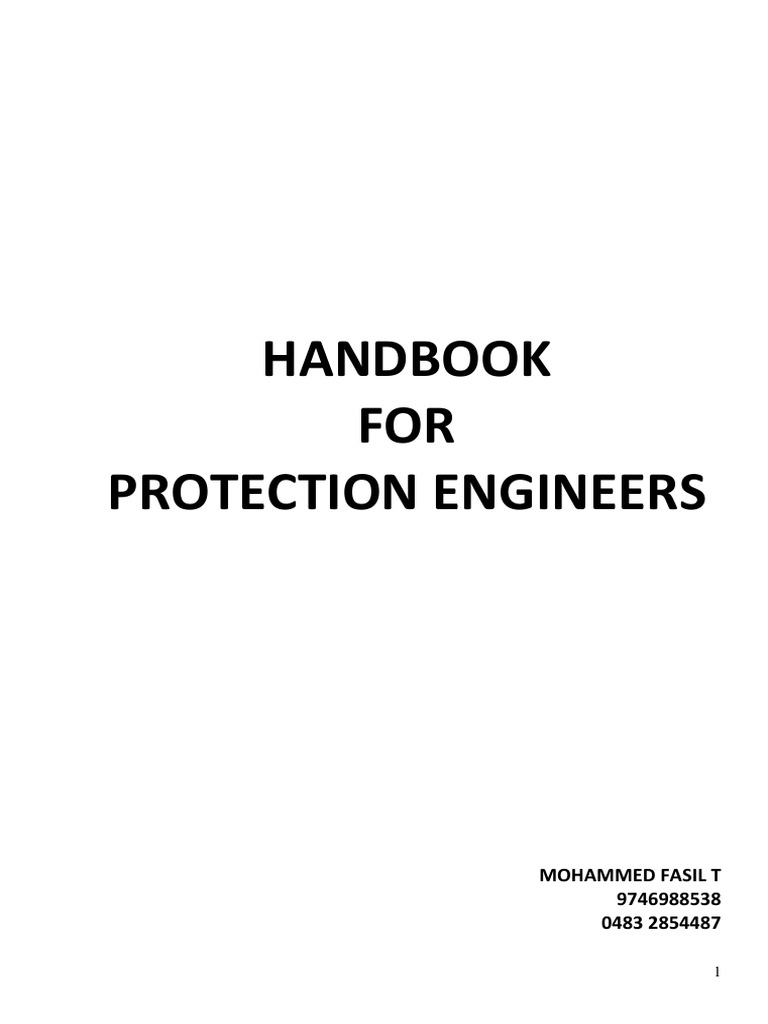 Handbook for Protection Engineers | PDF | Transformer | Relay