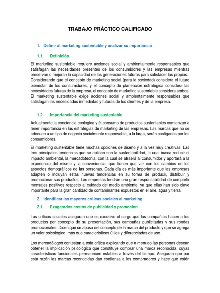 Practica Marketing | PDF | Marketing | Publicidad