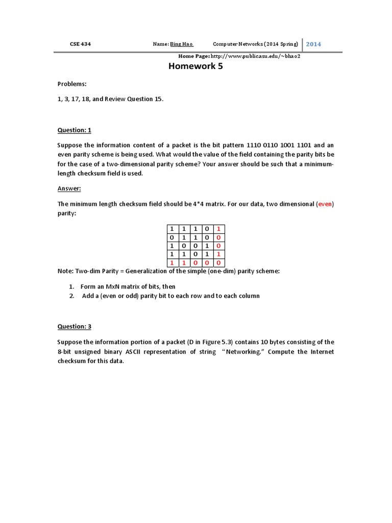Hw5 Report | PDF | Network Architecture | Data Transmission