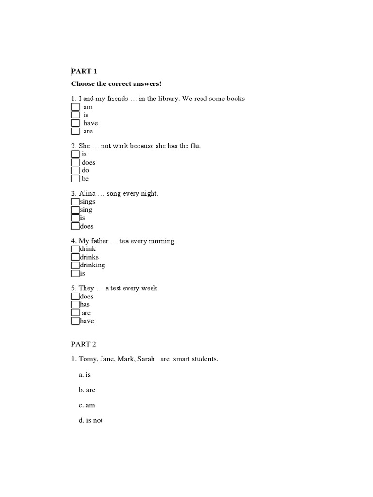 Choose The Correct Answers! | PDF