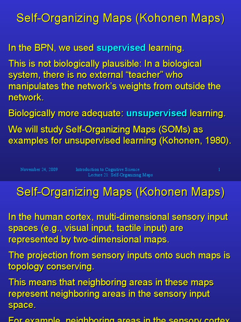 Understanding Self-Organizing Maps | PDF | Cognitive Science | Cybernetics