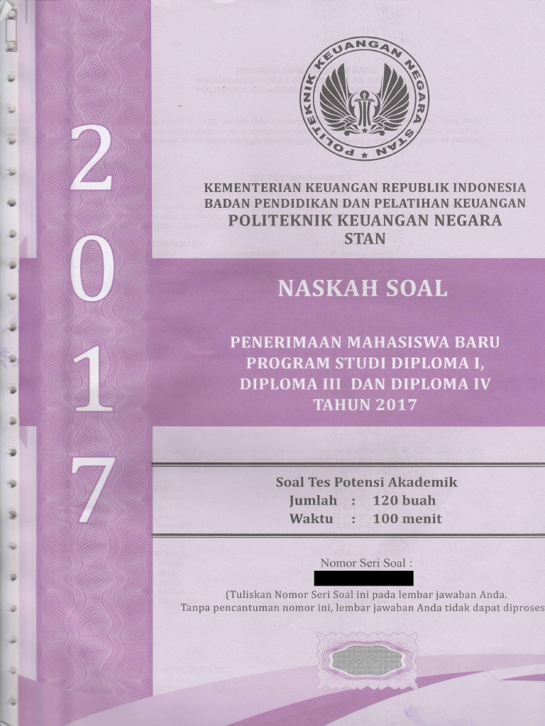 Soal Stan 2017 (TPA) | PDF