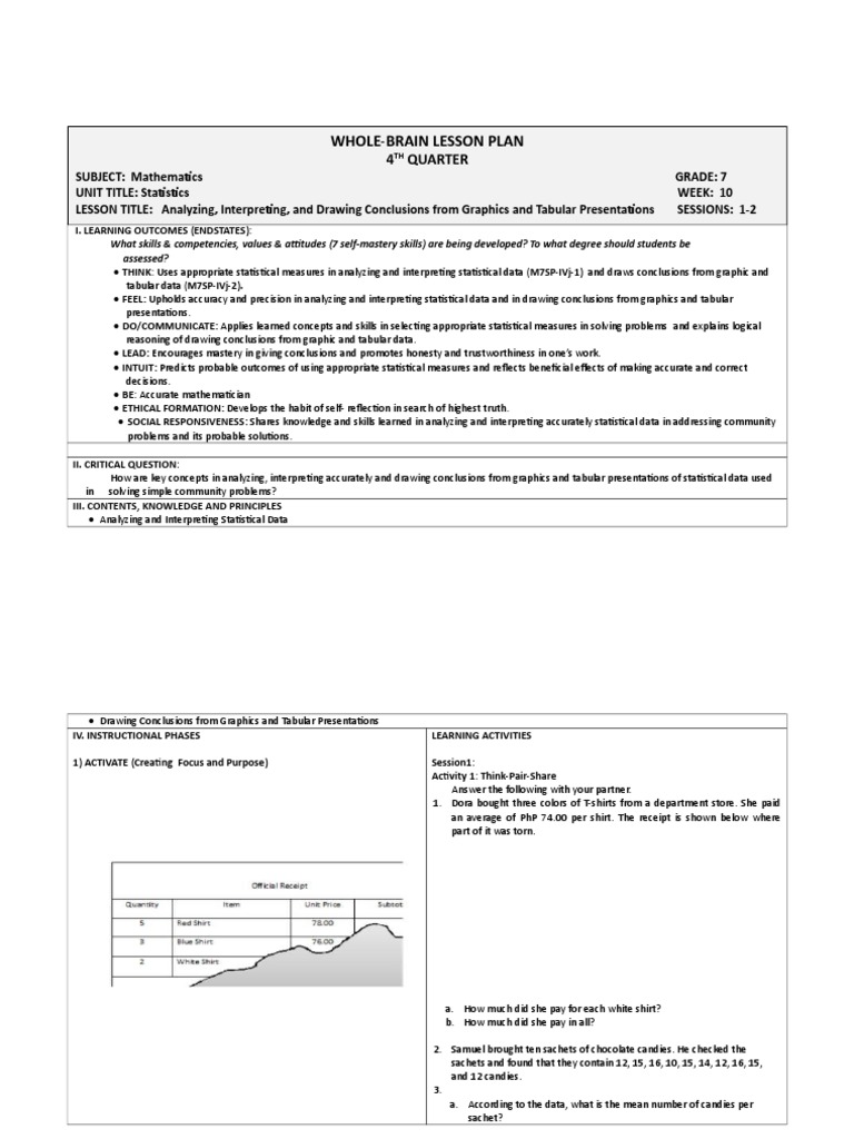 Analyzing Statistical Data in Math | PDF | Statistics | Accuracy And ...