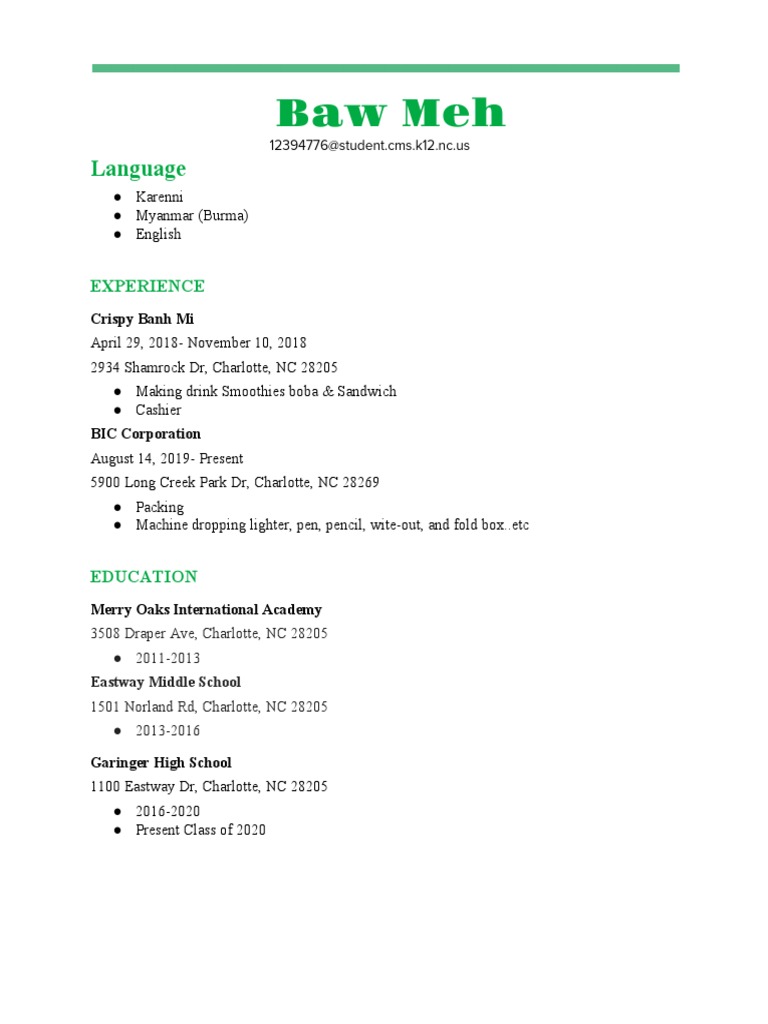 Baw Meh: Language | PDF