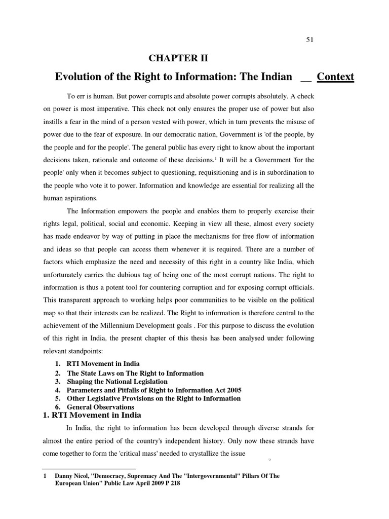 Right To Information Genesis. | PDF | Freedom Of Information Laws By ...