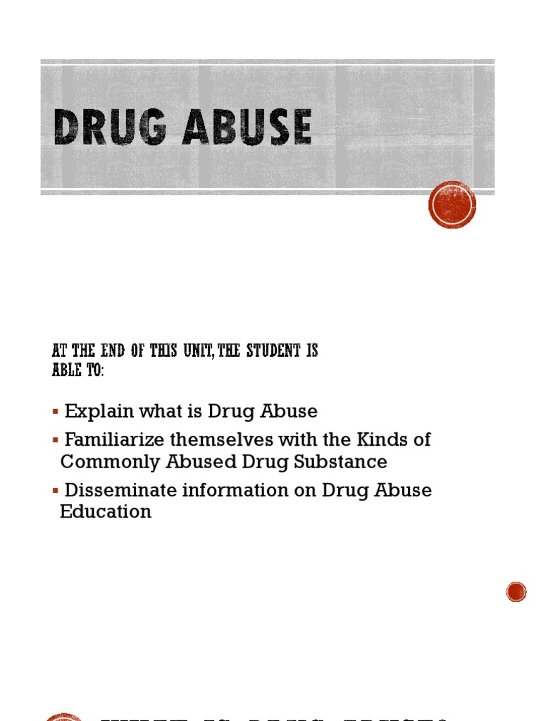 Understanding Drug Abuse: Types, Signs, and Solutions | PDF | Substance ...