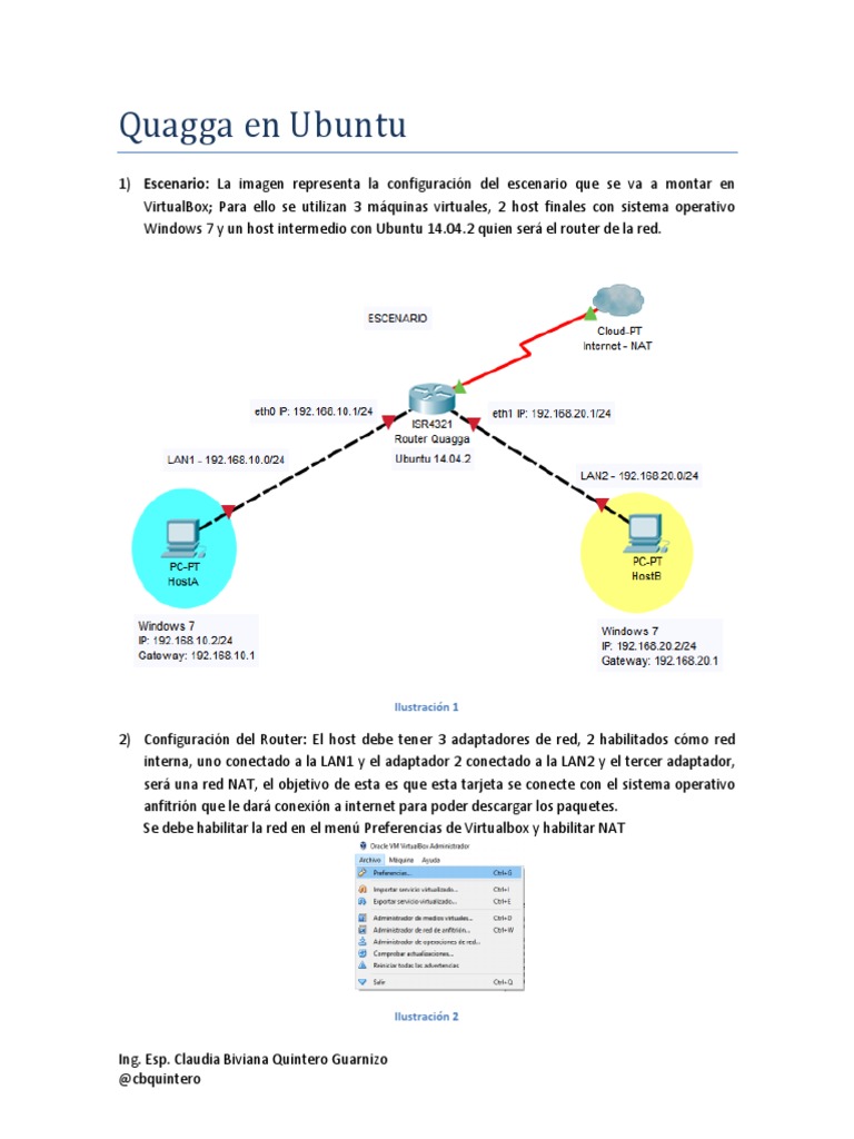 Quagga en Ubuntu | PDF | Enrutador (Computación) | Dirección IP