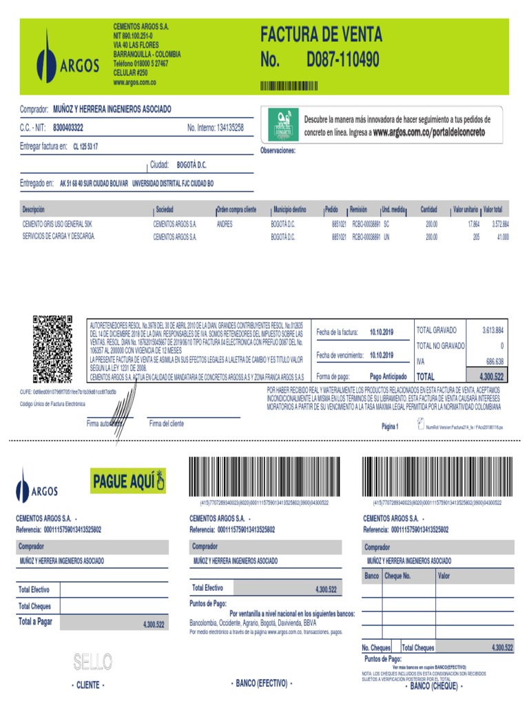 Facturas Argos | PDF | Factura | Gobierno