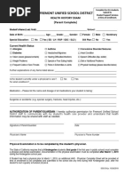 Florida School Entry Health Exam Form | PDF | Tuberculosis | Health Care