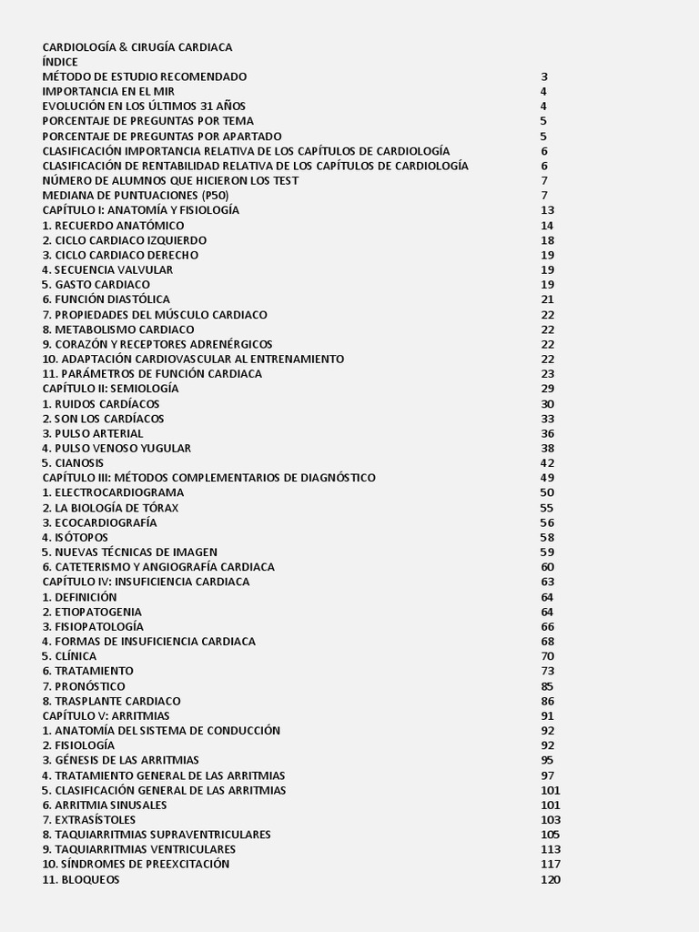 Guía completa sobre Cardiología y Cirugía Cardíaca | PDF | Ventrículo ...