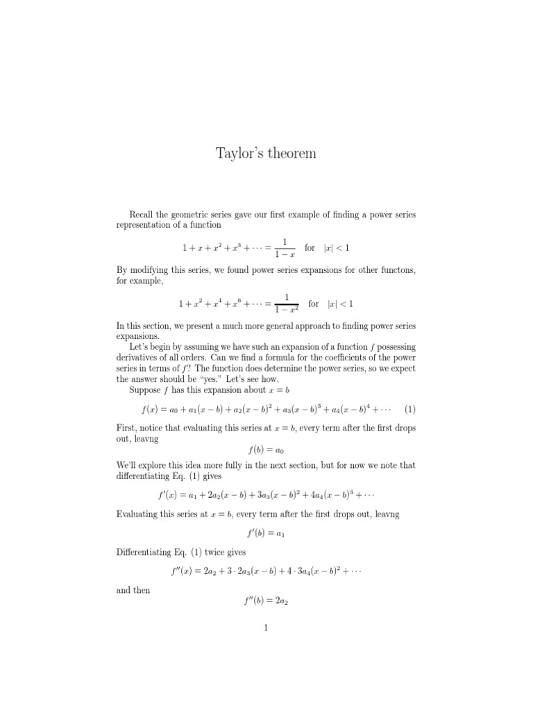 TaylorSeries PDF | PDF | Trigonometric Functions | Analysis