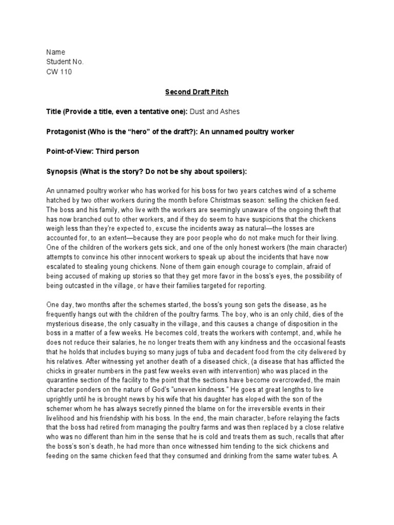 Abby Nicole Yee - Second Draft Pitch | PDF | Chicken