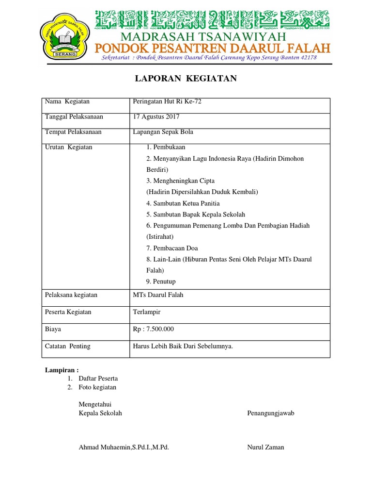 Laporan Kegiatan | PDF
