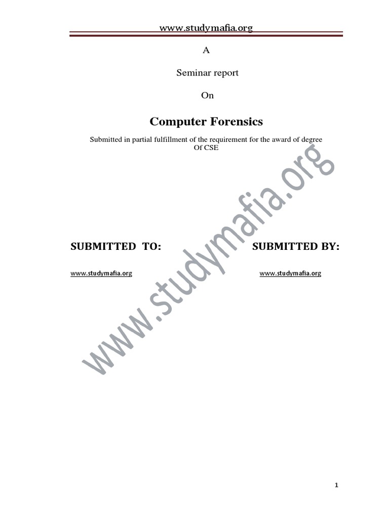 Cse Computer Forensics Report | PDF | Computer Forensics | File System
