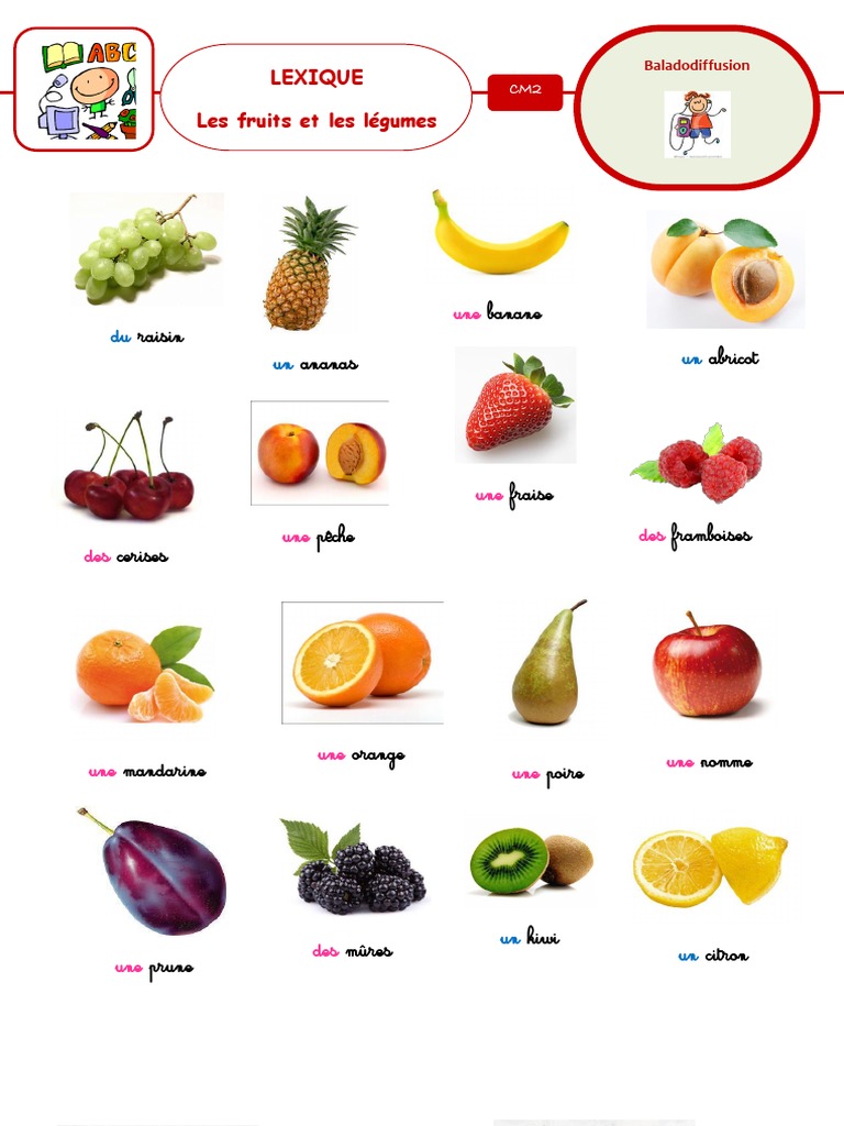 Fruits et Légumes en Français PDF | PDF