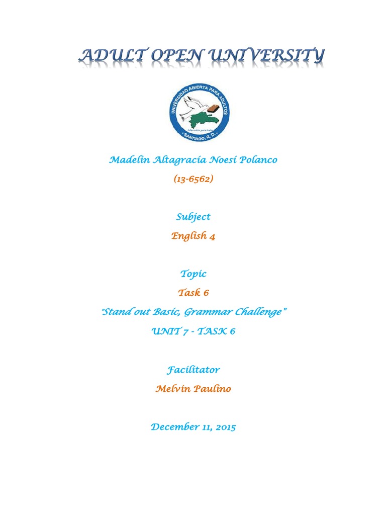 We Competitor: Stand Out Basic, Grammar Challenge" | PDF | Linguistic ...